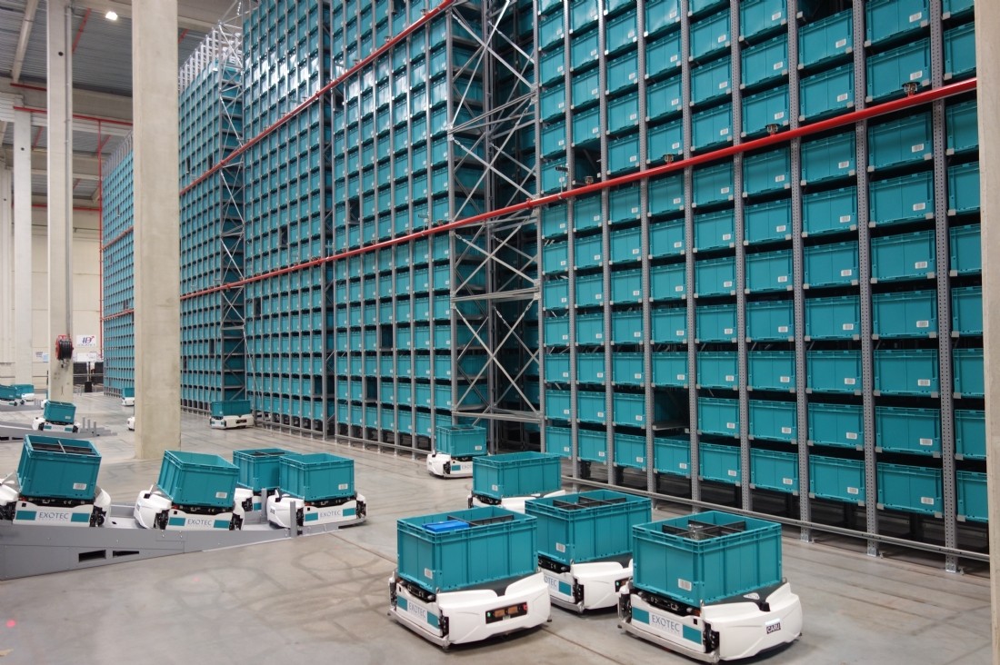 Reportage à l'entrepôt de Cdiscount et les robots Skypod d'Exotec